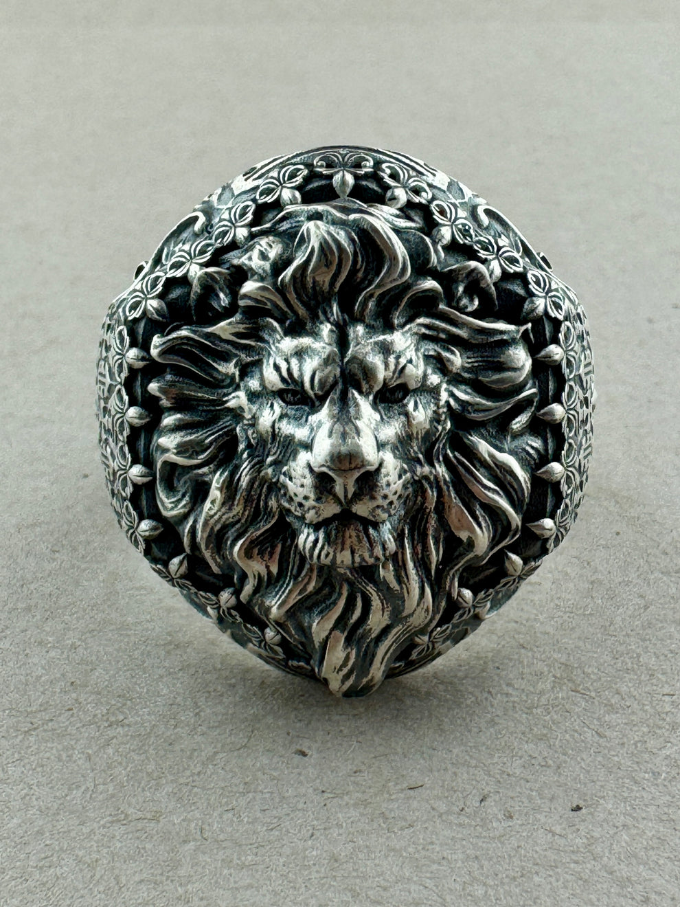 Sovereign Lion Sterling Silver On Hand – Geoff Thomas Designs