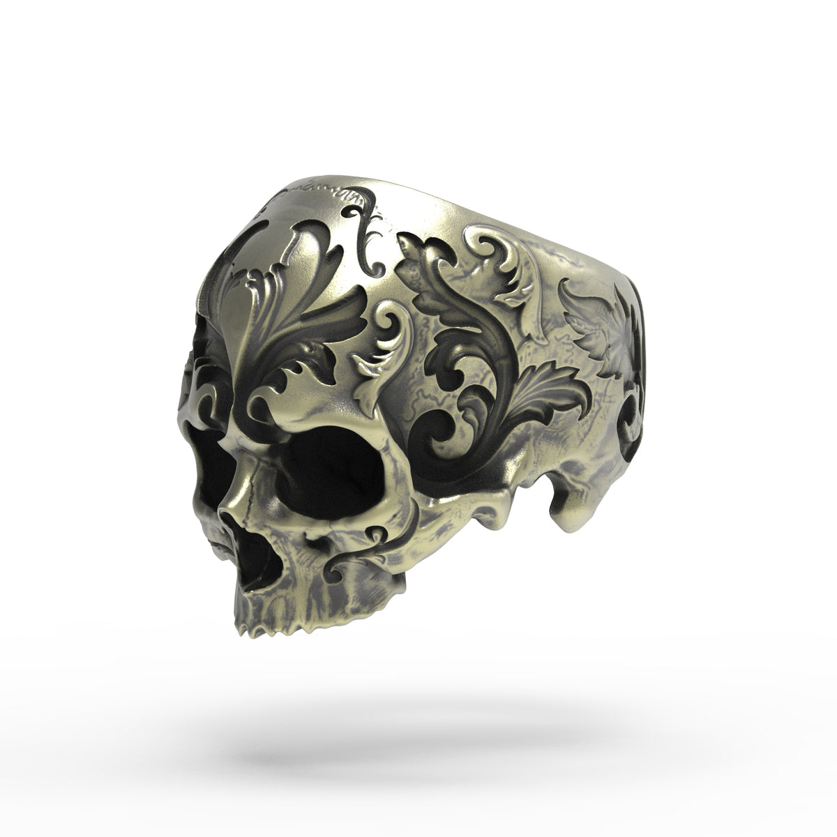 Brass Baroque Skull Ring – Geoff Thomas Designs