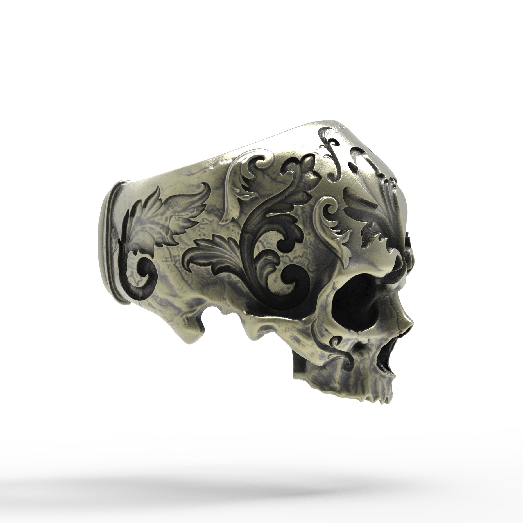 Brass Baroque Skull Ring – Geoff Thomas Designs