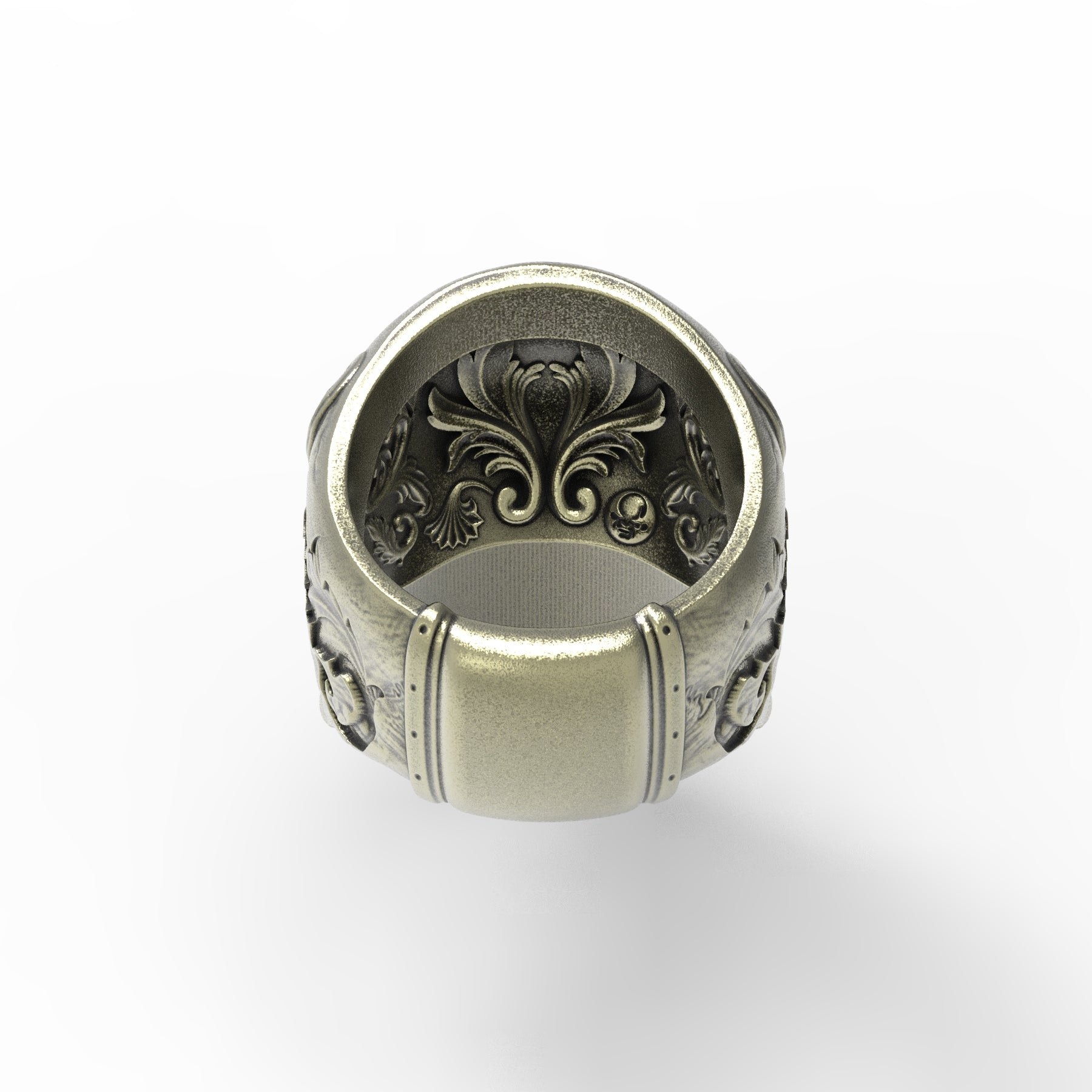 Brass Baroque Skull Ring – Geoff Thomas Designs