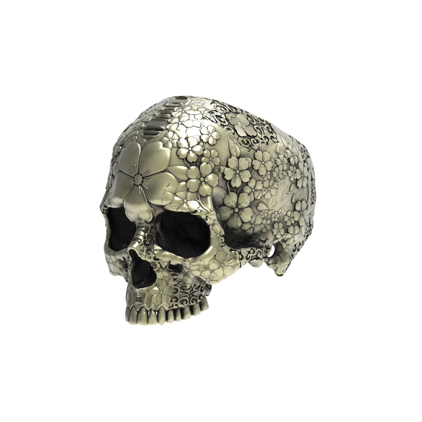 Brass Japanese Garden Skull Ring – Geoff Thomas Designs