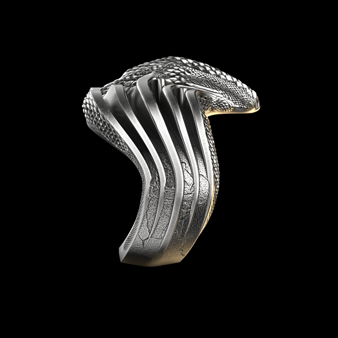 Vented Cobra Ring Sterling – Geoff Thomas Designs