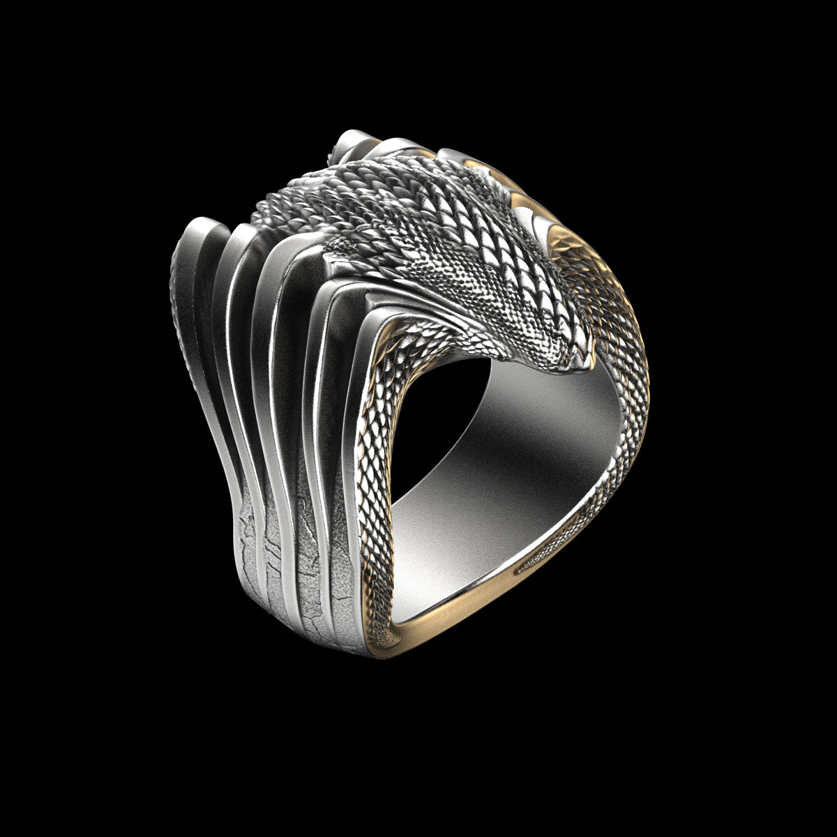 Vented Cobra Ring Sterling – Geoff Thomas Designs
