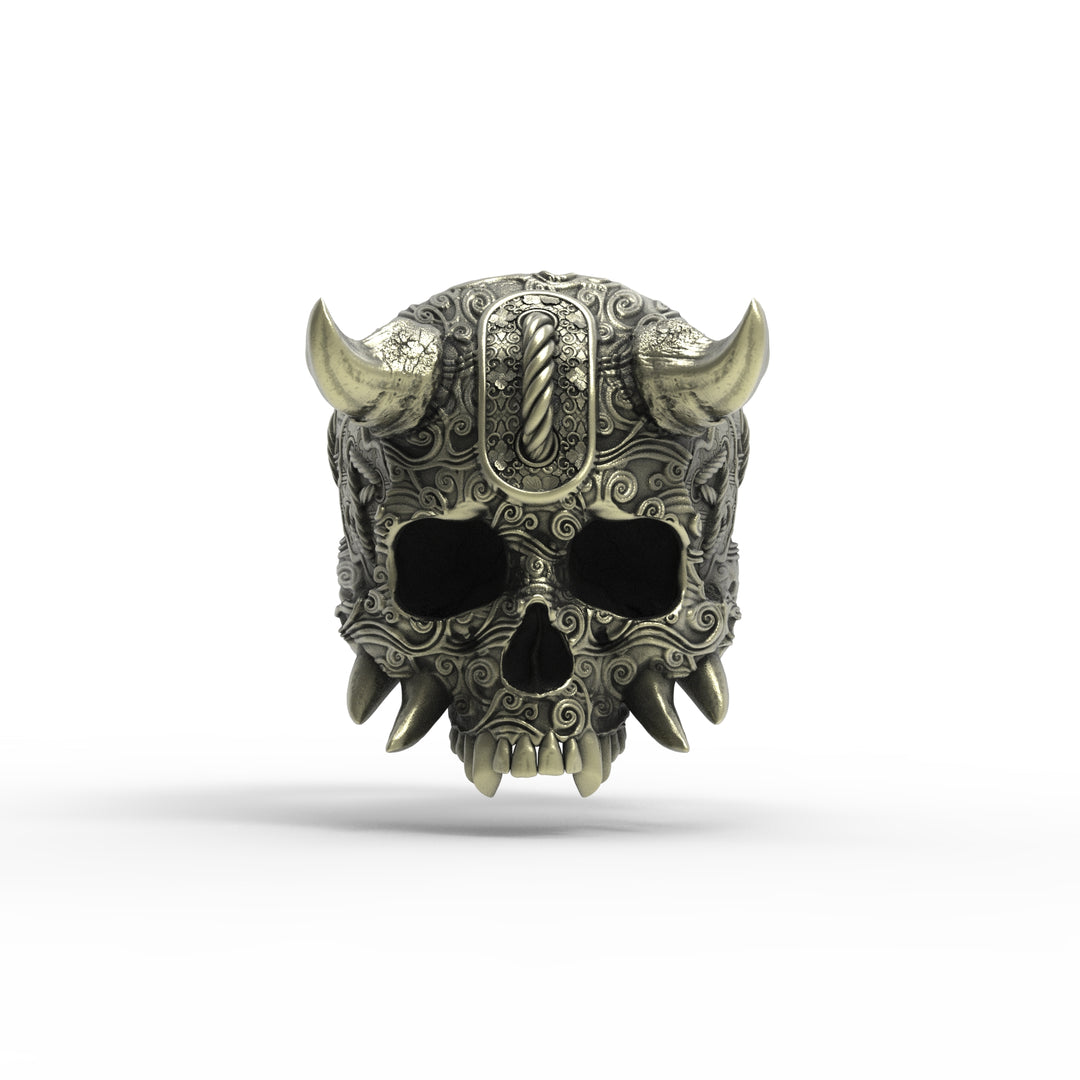 Brass Horned Oni Ring – Geoff Thomas Designs