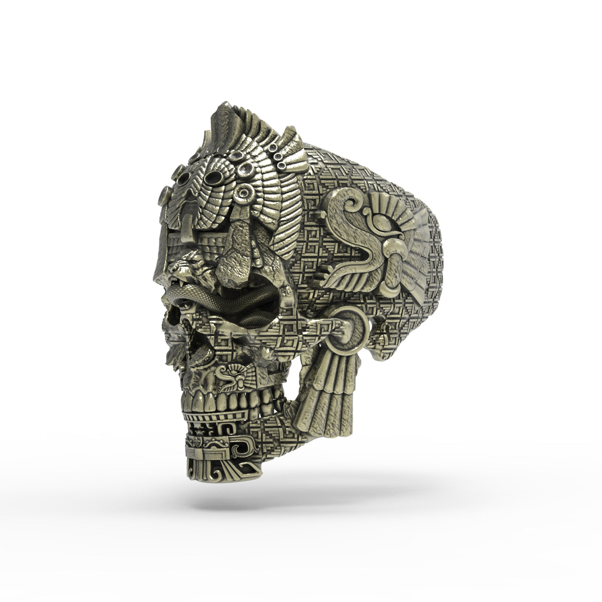 Brass Meso Skull Ring – Geoff Thomas Designs