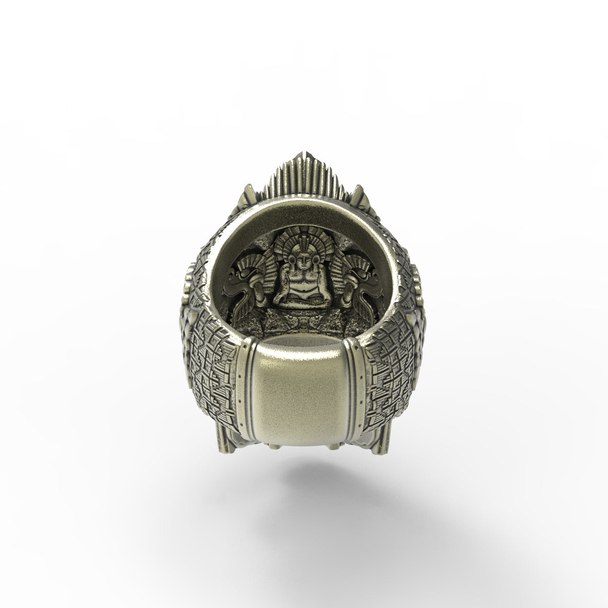 Brass Meso Skull Ring – Geoff Thomas Designs