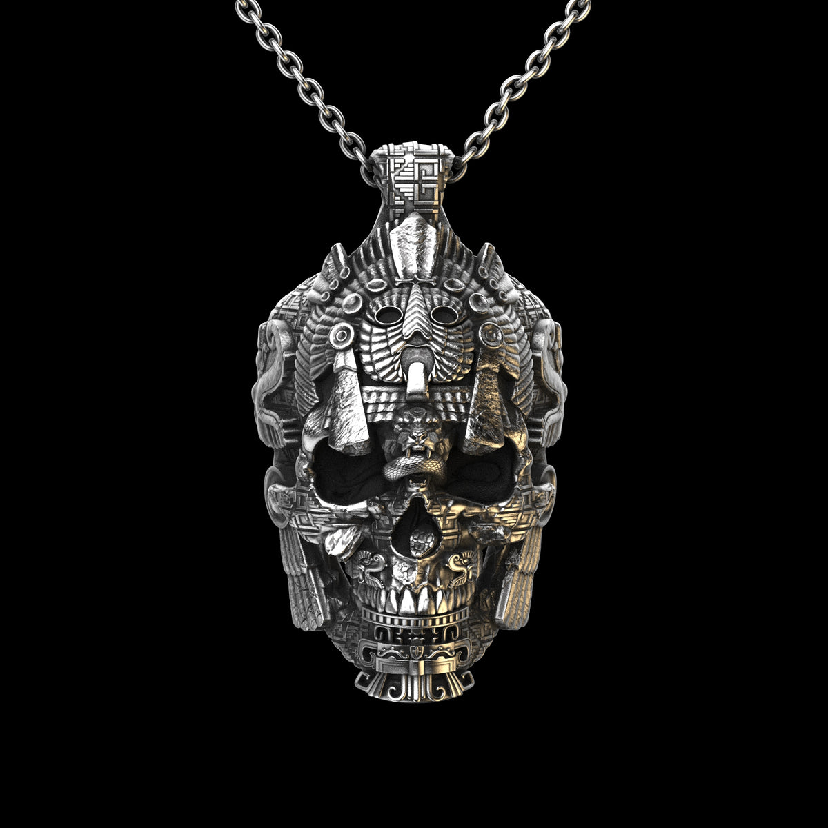 MesoSkull Necklace Sterling Silver – Geoff Thomas Designs