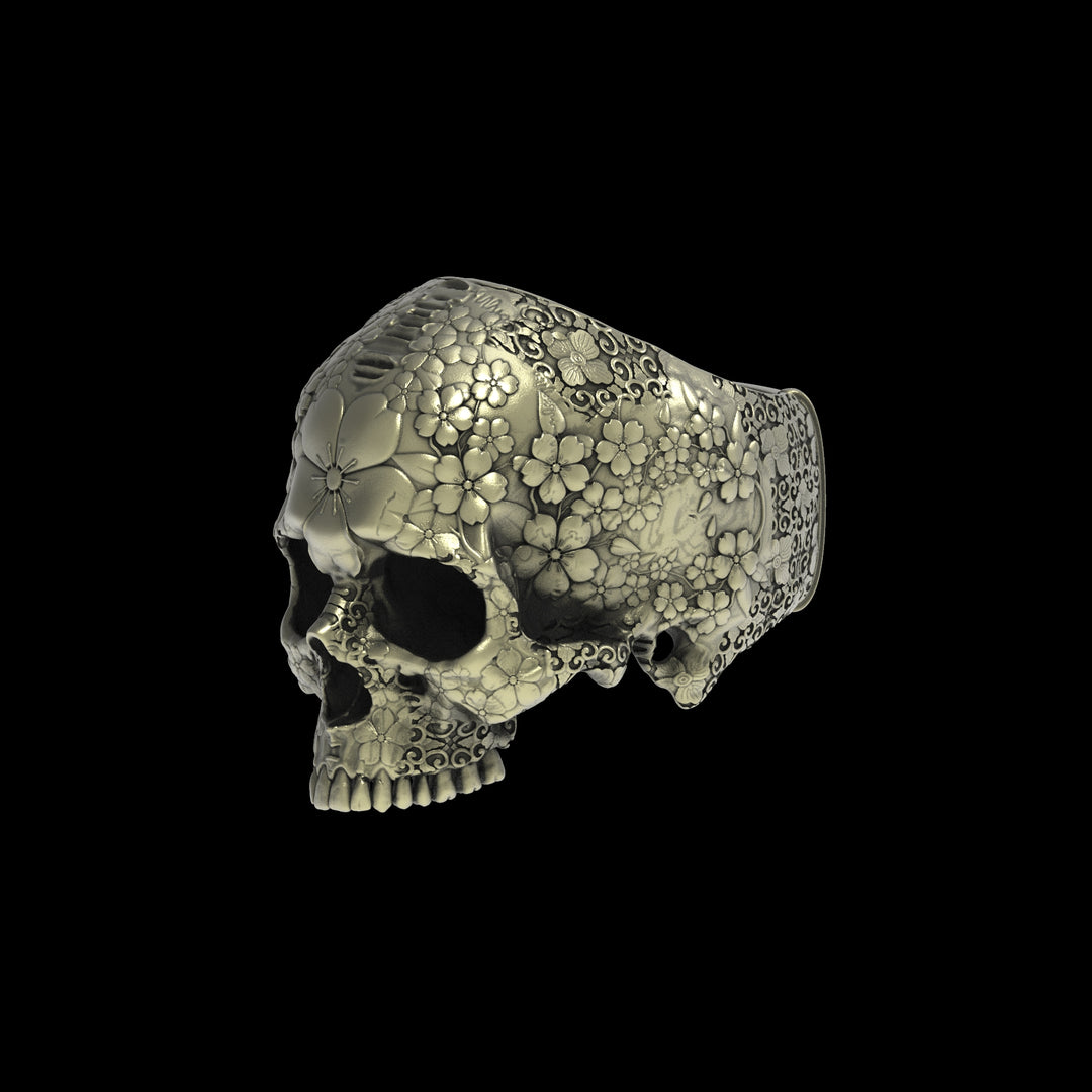 Bronze Japanese Garden Skull Ring – Geoff Thomas Designs